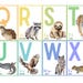 Printable Alphabet Poster With Flashcards - Colorful Watercolor Animals ...