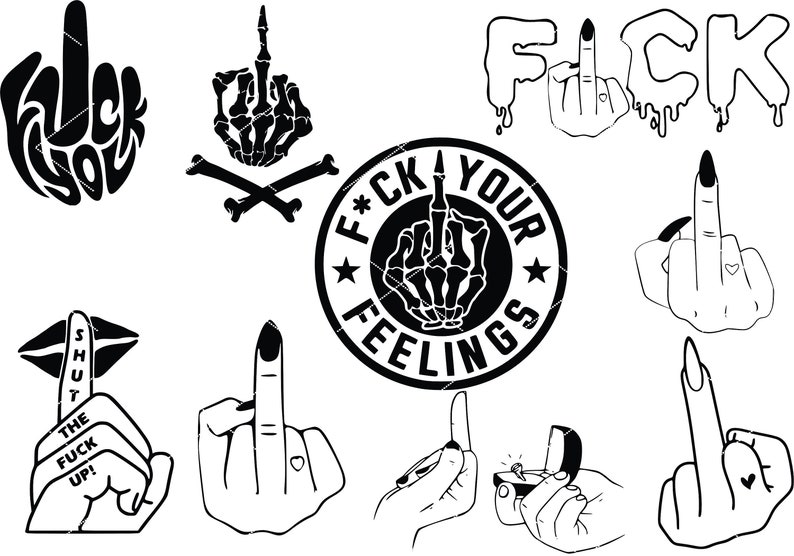 Middle Finger Svg Skeleton Middle Finger Svg Shut The Fuck Etsy