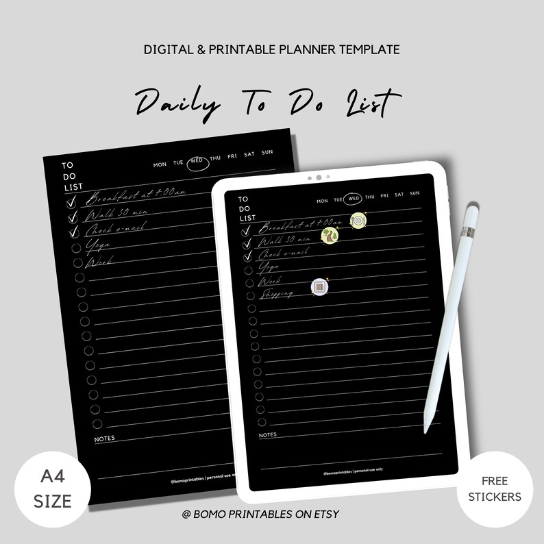 Minimal Black to Do List Printable Free Stickers to Do List - Etsy