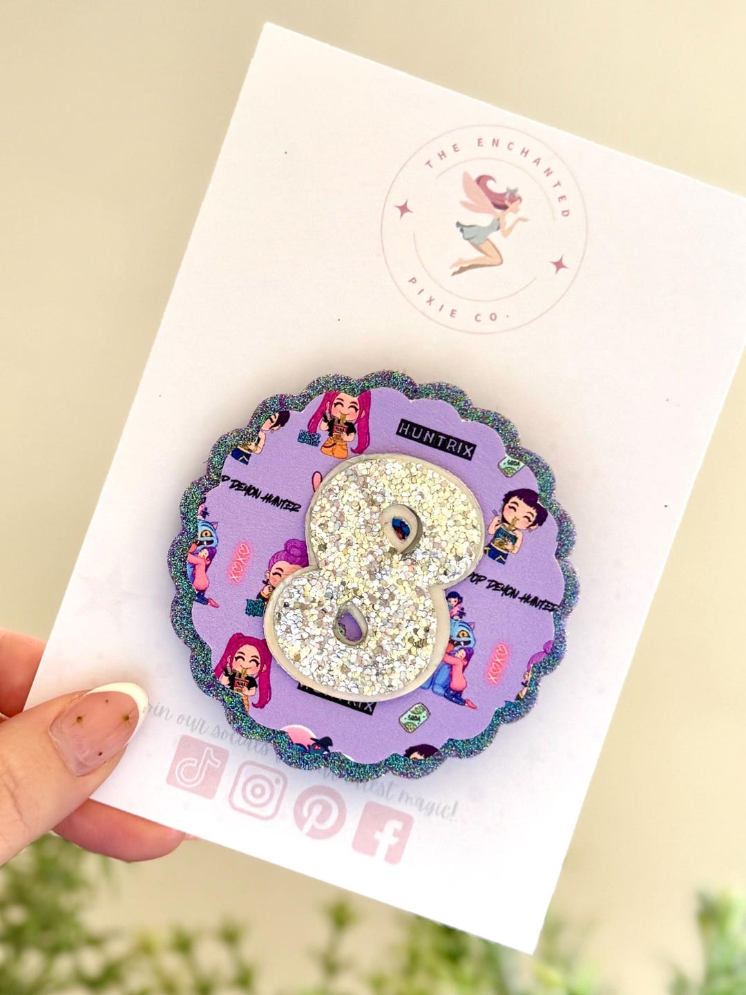 K-pop Demon Hunters Lilac Birthday Badge – Huntrix & Derpy - Etsy