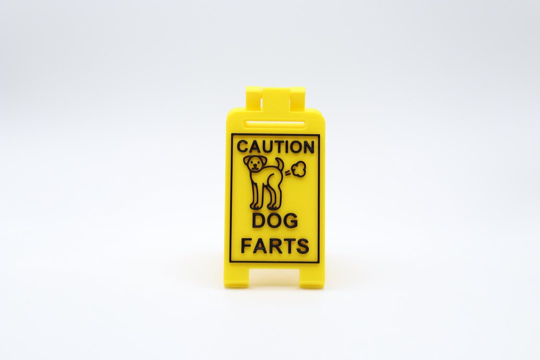 Caution Dog Farts Floor Sign – Funny 3D Printed Gag Gift for Pet Owners ...