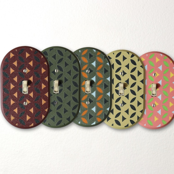 Mid Century Light Switch Plate - Etsy