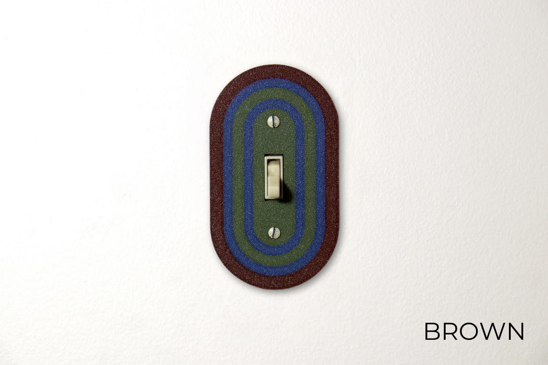 Vintage Oval-shaped Light Switch Plate Cover, Forest Night Rainbow - Etsy