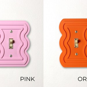 Geometric Wavy Line Light Switch Plate Cover, Decorative Wall Light ...