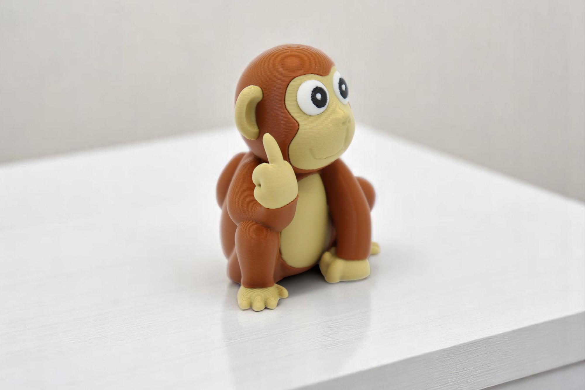 Monkey Middle Finger Figurine – Funny 3D Printed Monkey Gift – Rude ...