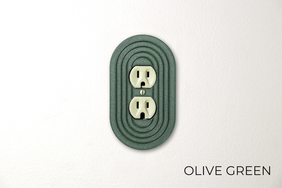Sleek Minimalist Oval Plug Outlet Cover Plate, Duplex Power Outlet - Etsy