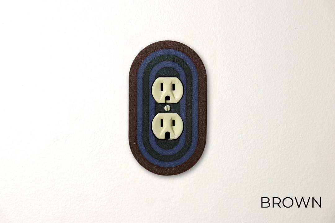 Vintage Oval-shaped Plug Outlet Plate Cover, Duplex Power Outlet ...