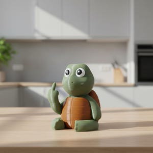 Turtle Middle Finger Figurine – Funny 3D Printed Turtle Gift – Rude ...