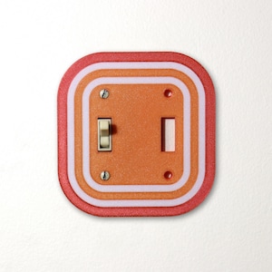 Vintage Oval-shaped Light Switch Plate Cover, Red Sunset Burst Rainbow ...