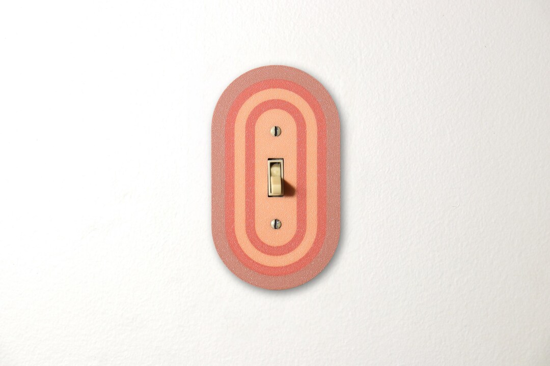 Vintage Oval-shaped Light Switch Plate Cover, Rustic Ember Rainbow - Etsy