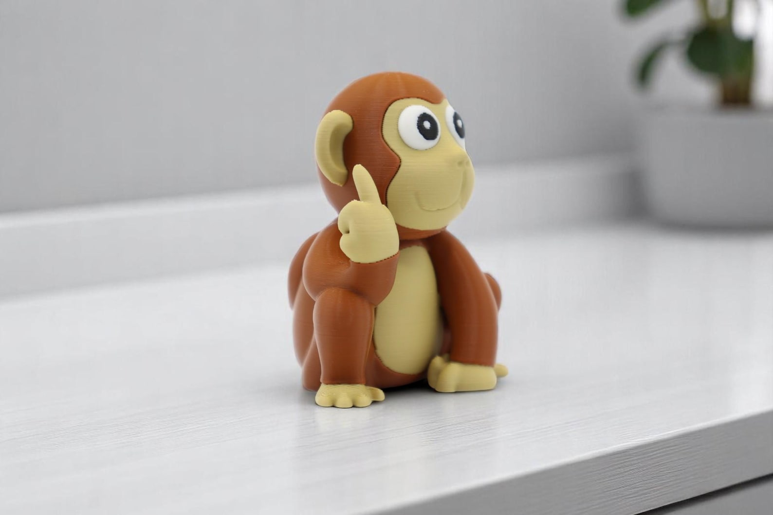 Monkey Middle Finger Figurine – Funny 3D Printed Monkey Gift – Rude ...