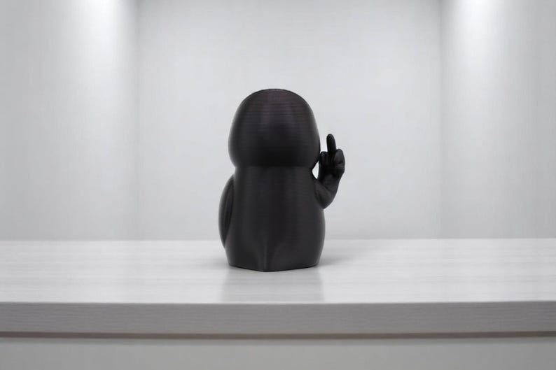 Penguin Middle Finger Figurine – Funny 3D Printed Penguin Gift – Rude ...