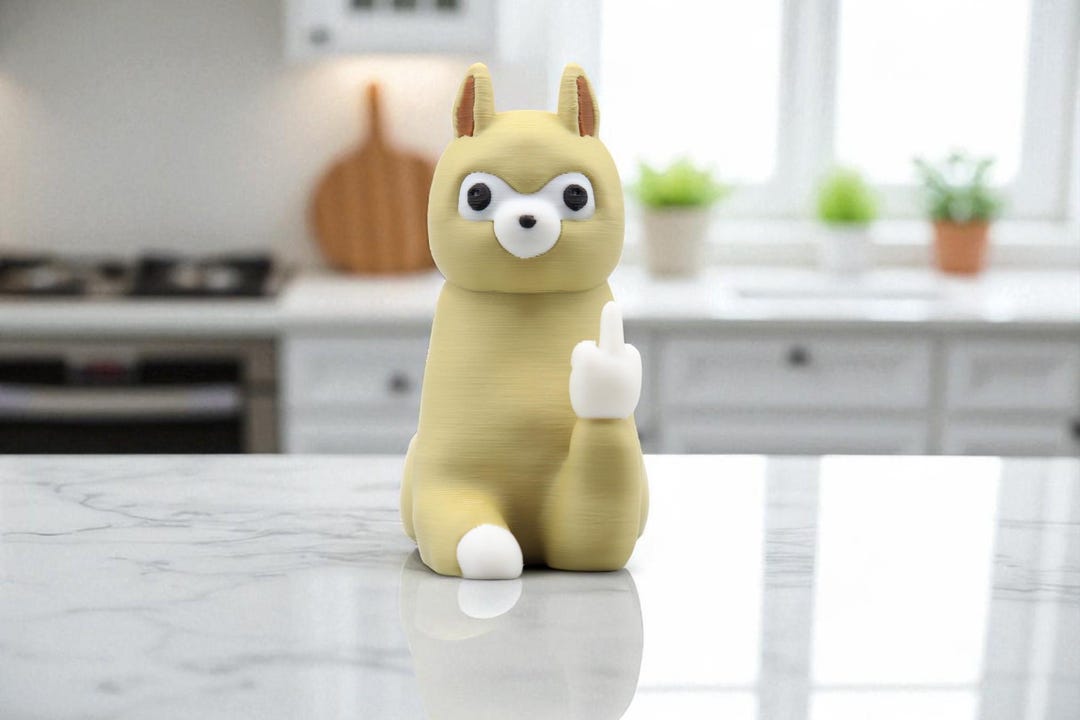 Llama Middle Finger Figurine – Funny 3D Printed Llama Gift – Rude ...