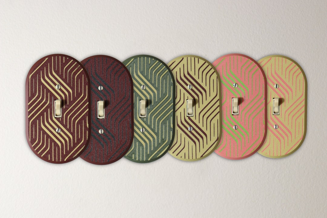 Mid Century Modern Oval Light Switch Cover Plate, Collection 5 - Etsy