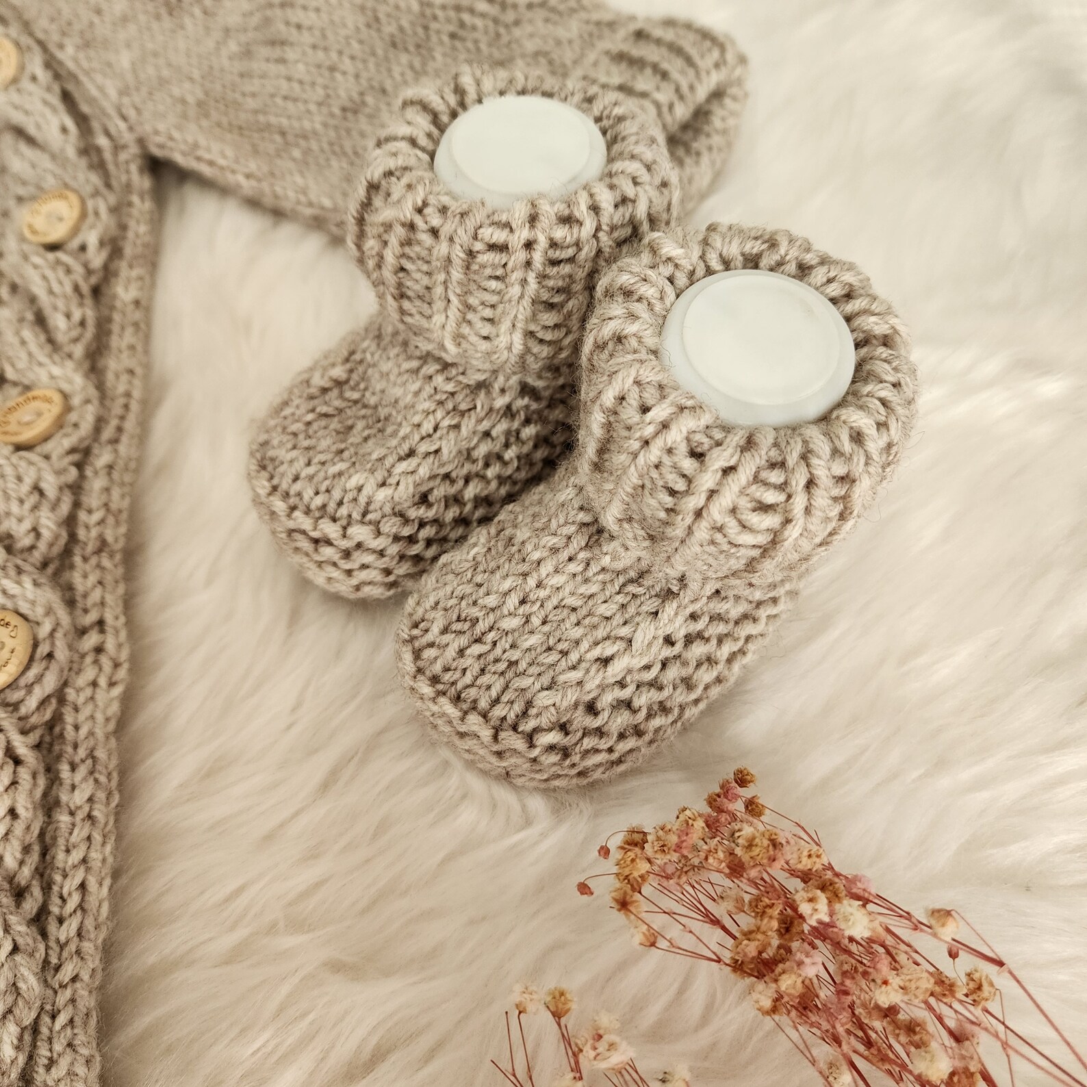 Hand-knitted Baby Romper Set Wool Blended Long-legged Design for ...