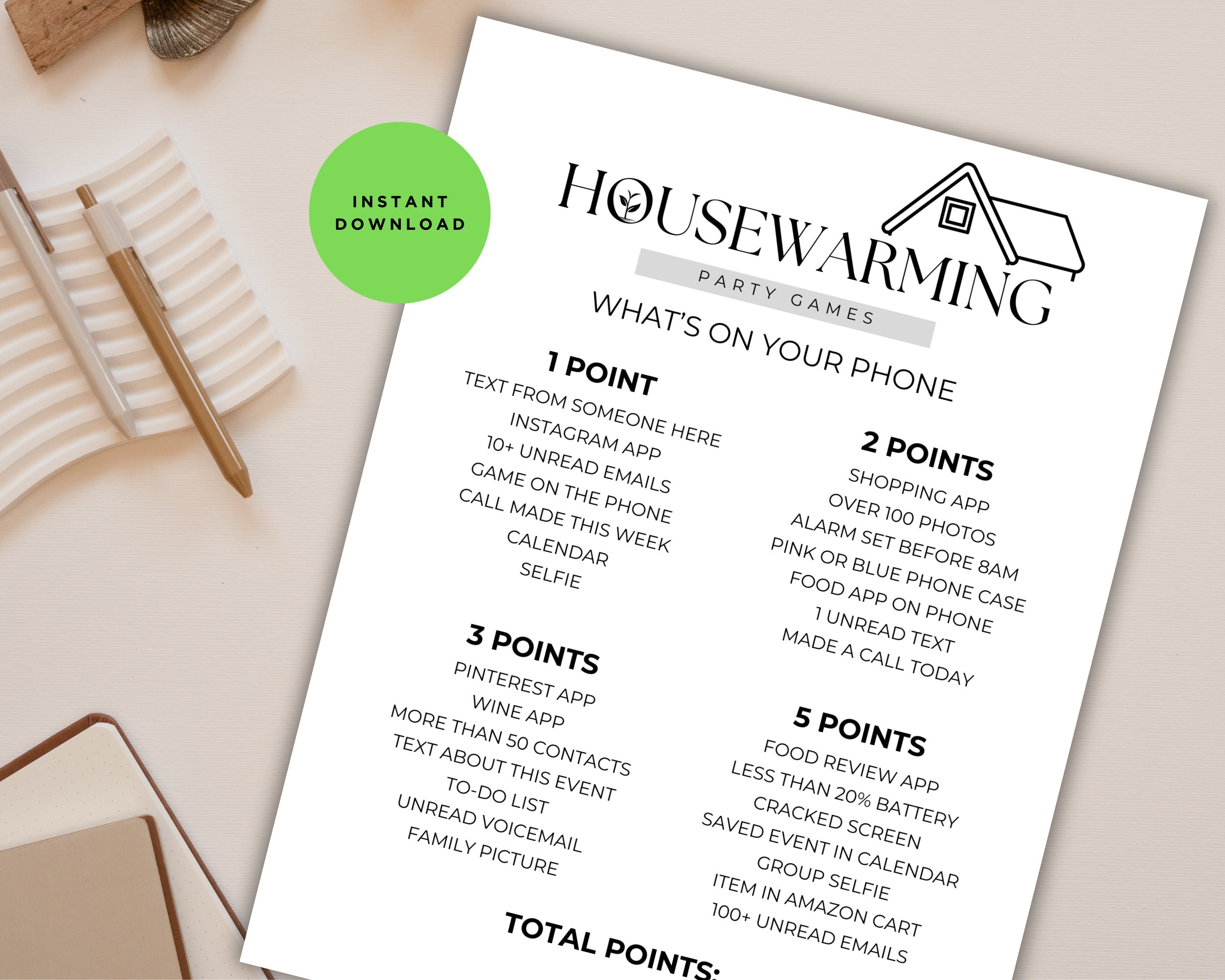 Printable Housewarming Party Game Bundle, Game Night, House Party ...