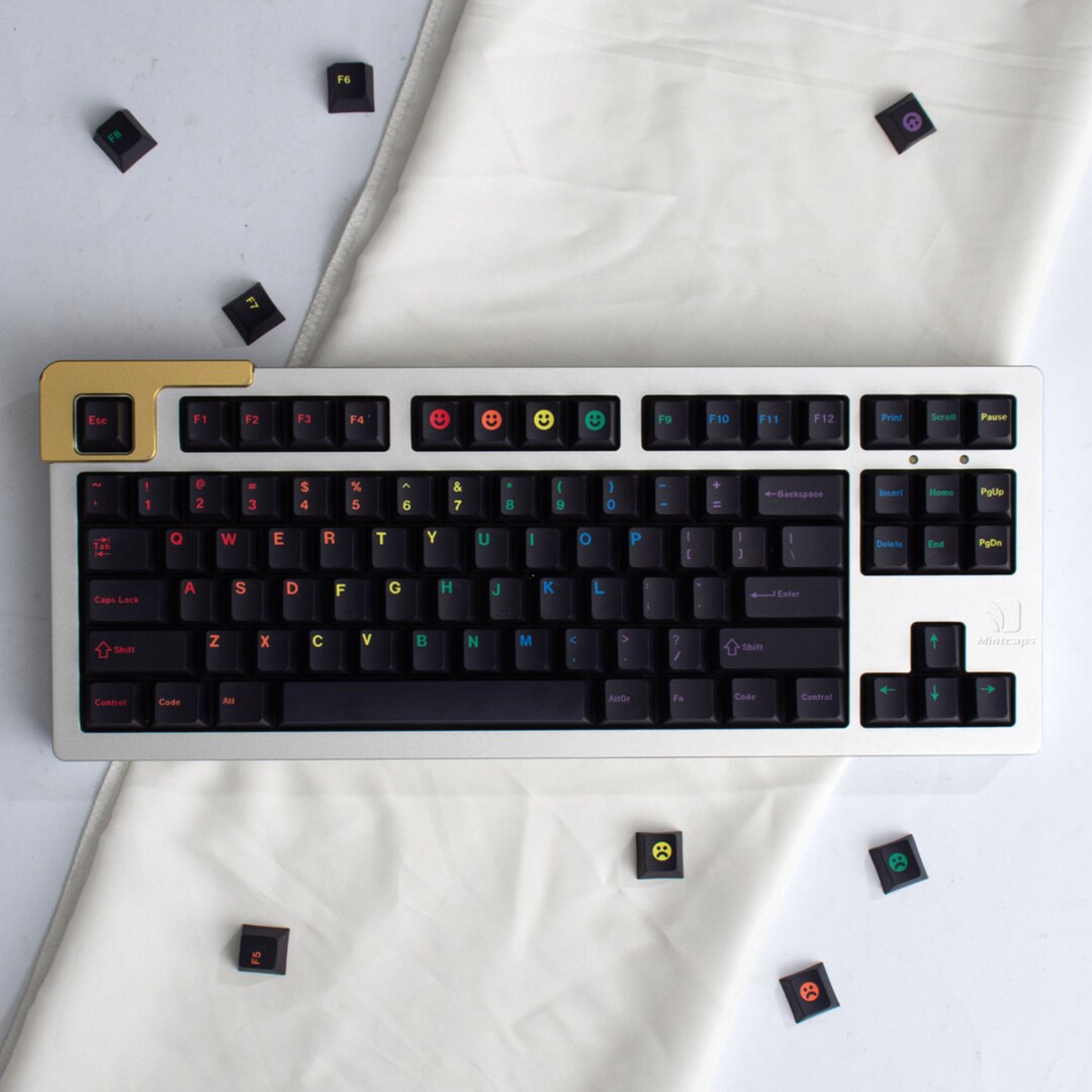 Gmk Midnight Rainbow Inspired Keycap Set 130 Keys Dye Sub PBT Cherry ...