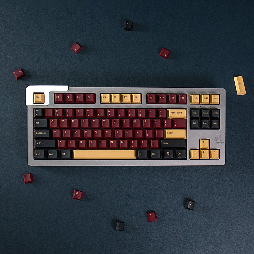 Gmk Red Samurai Inspired 171 Keycap Set Double Shot ABS Cherry Profile ...