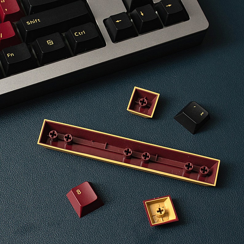 Gmk Red Samurai Inspired 171 Keycap Set Double Shot ABS Cherry Profile ...