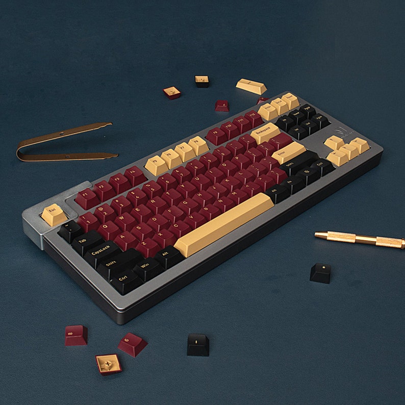 Gmk Red Samurai Inspired 171 Keycap Set Double Shot ABS Cherry Profile ...