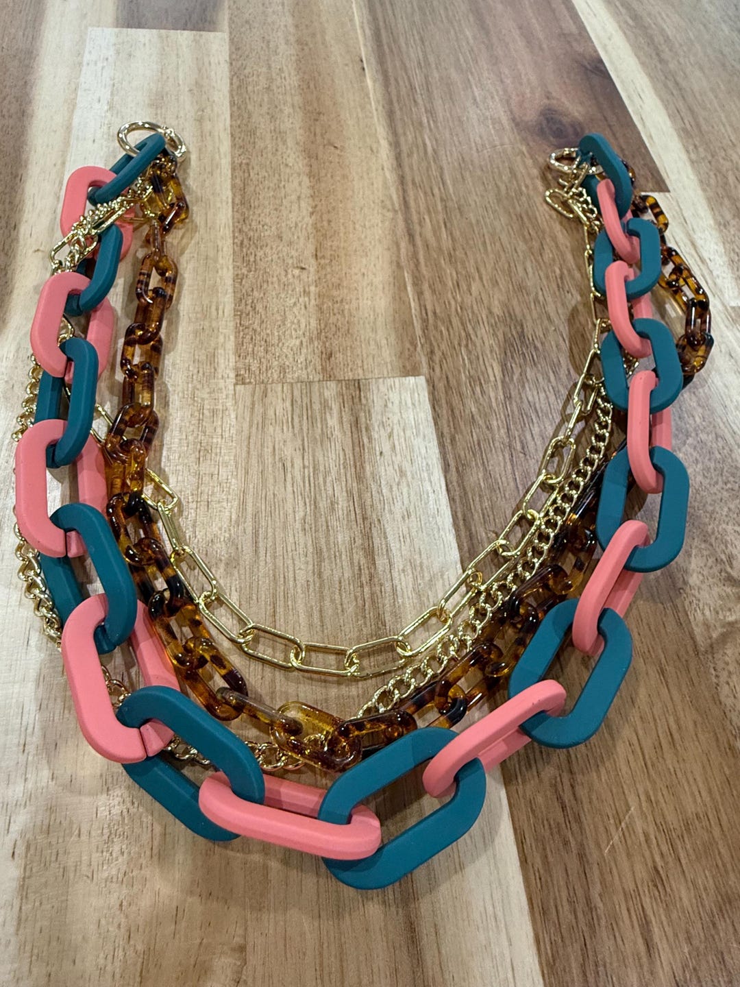 Chunky Acrylic Bag Strap: Pink Teal Tortoiseshell Purse Chain - Etsy