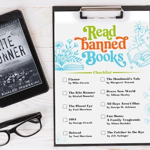 Banned Books Checklist - Printable PDF - Digital Download - Etsy