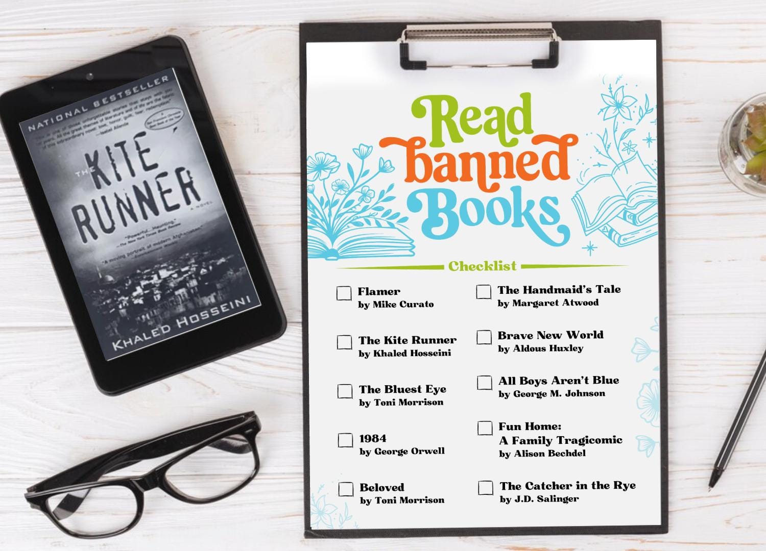 Banned Books Checklist Printable PDF Digital Download - Etsy