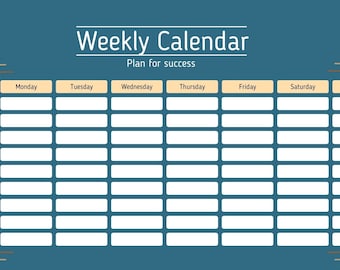 Weekly Digital Calendar , Organizing Journal, Digital Calendar - Etsy