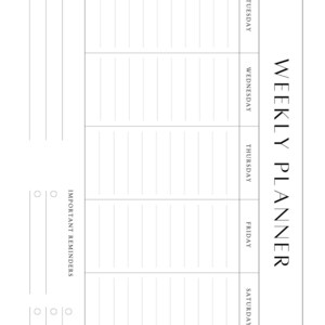 Minimalist Weekly Planner - Etsy
