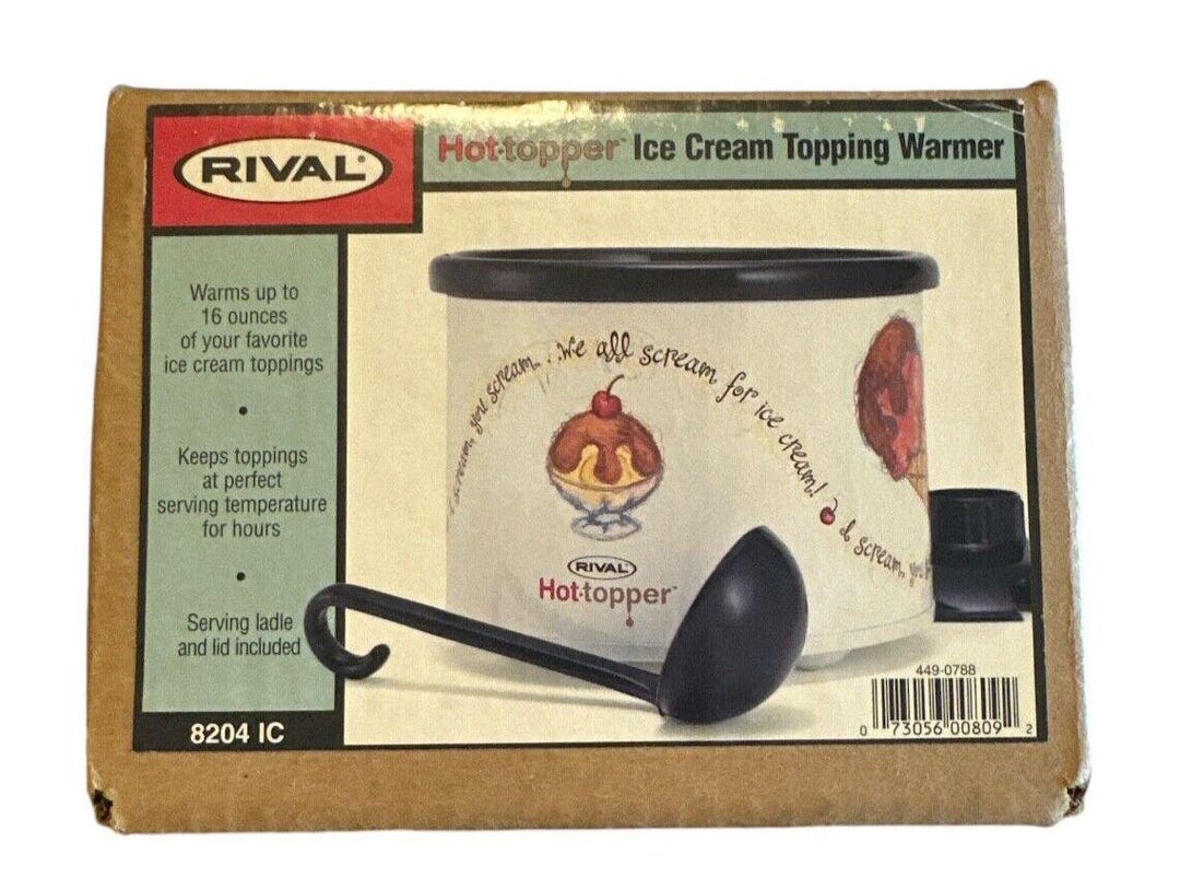 Vintage Rival Hot-topper Ice Cream Topping Warmer NEW Sealed in ...
