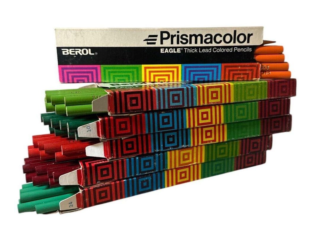 VINTAGE Berol Prismacolor Colored Eagle Art Pencil Lot 6 Boxes/colors ...