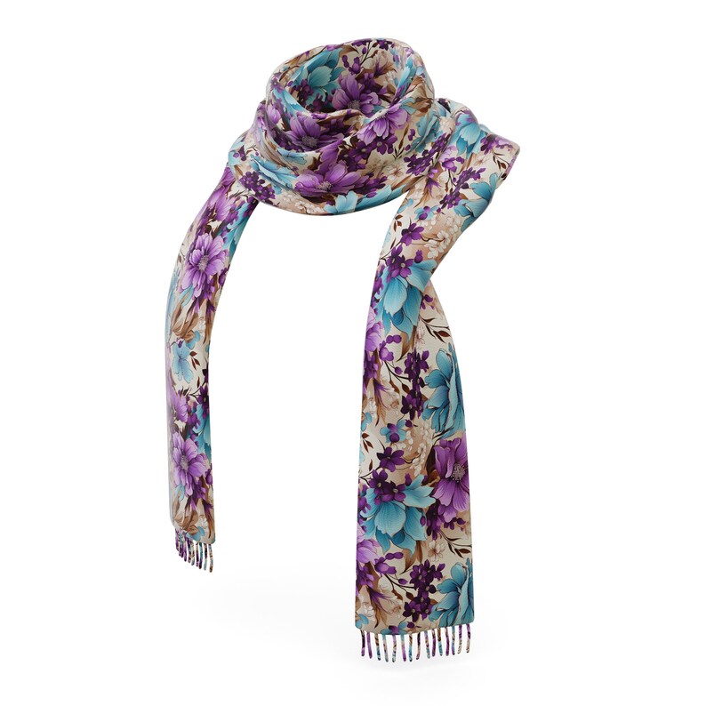 12 Purple & Teal Florals Digital Paper SEAMLESS Printable Papers ...