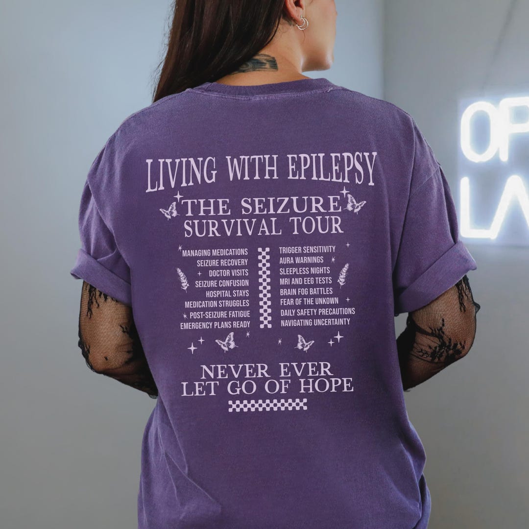 Epilepsy Awareness Shirt Seizure Survival Tour Band Aesthetic Tshirt ...