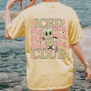 Preppy Iced Matcha Club Y2K Shirt Matcha Lover Gift for Matcha Tea ...