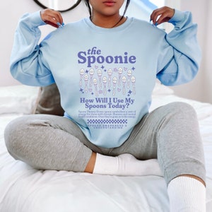 Spoon Theory Sweatshirt Chronic Fatigue Awareness Crewneck Spoonie ...