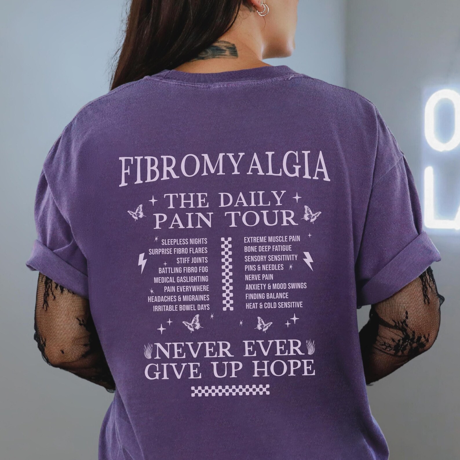 Everything Hurts Fibromyalgia Chronic Pain Tour Shirt Fibro Warrior ...