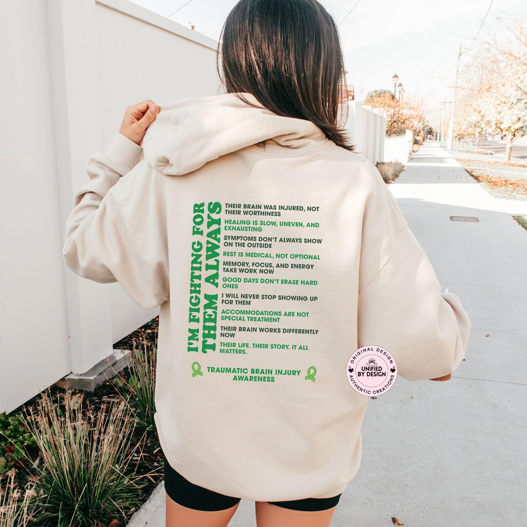 TBI Awareness Hoodie I Love Someone With Traumatic Brain Injury ...