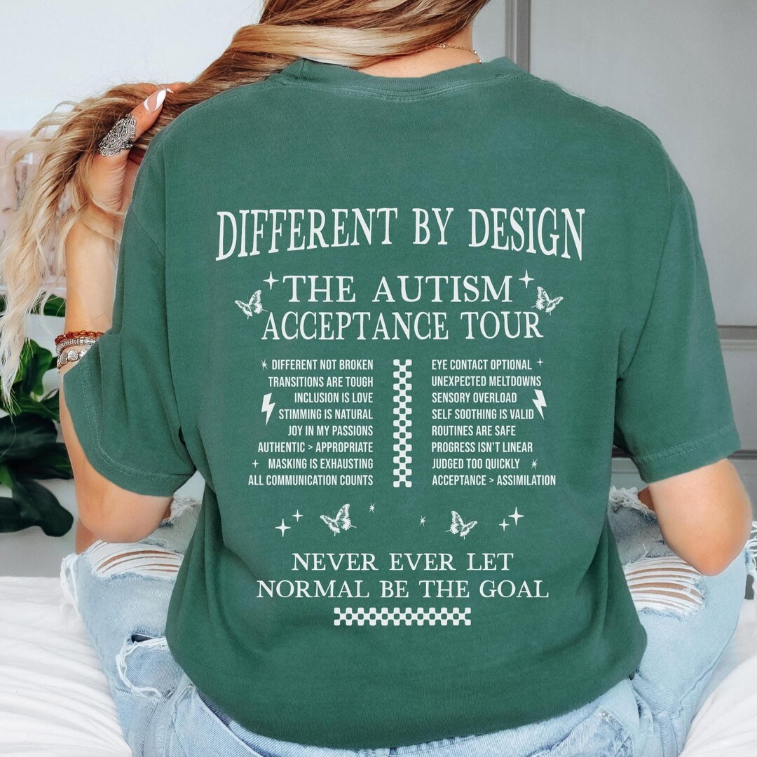 Autism Acceptance Tour Shirt Different by Design Autism Awareness ...