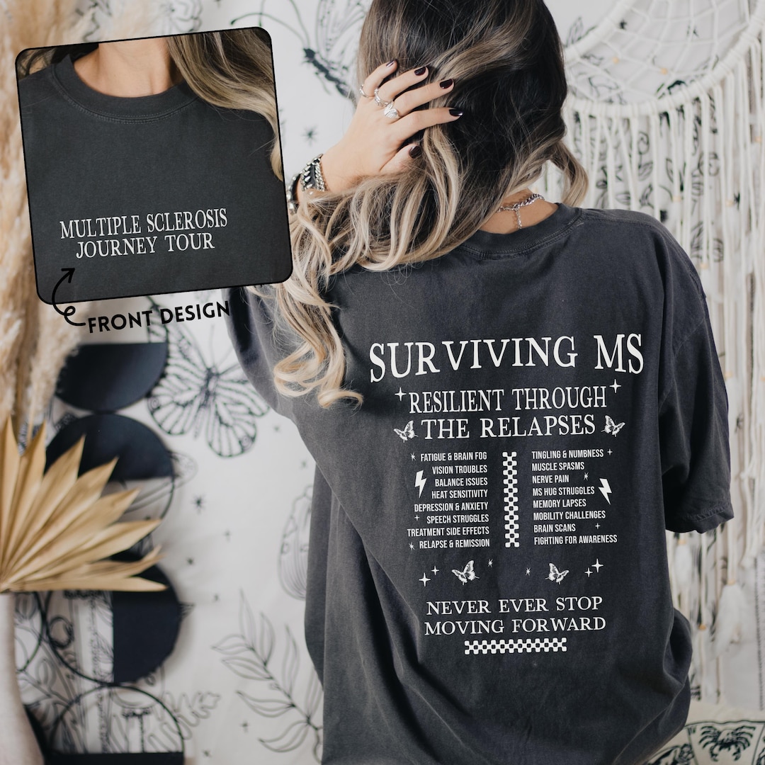 Multiple Sclerosis Tour Shirt MS Warrior Tshirt Autoimmune Disease Tee ...