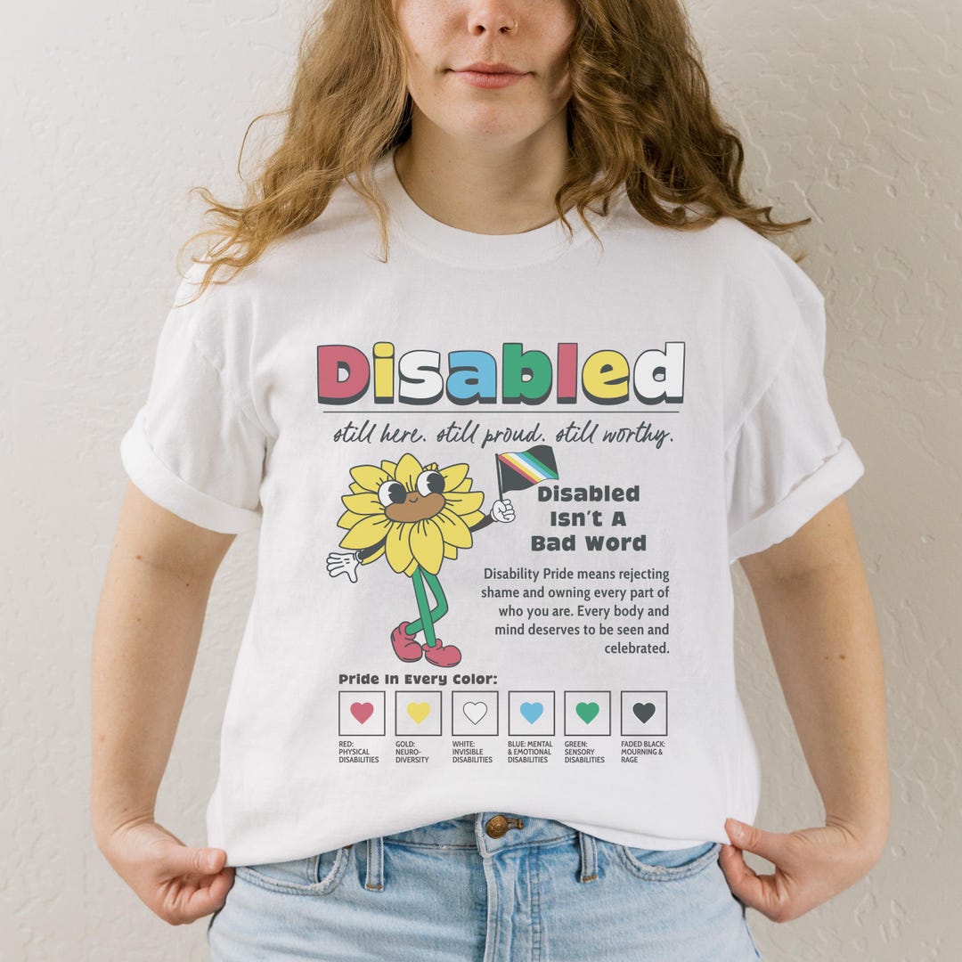 Disability Pride Flag Shirt Disability Rights Gift Disabled Proud ...