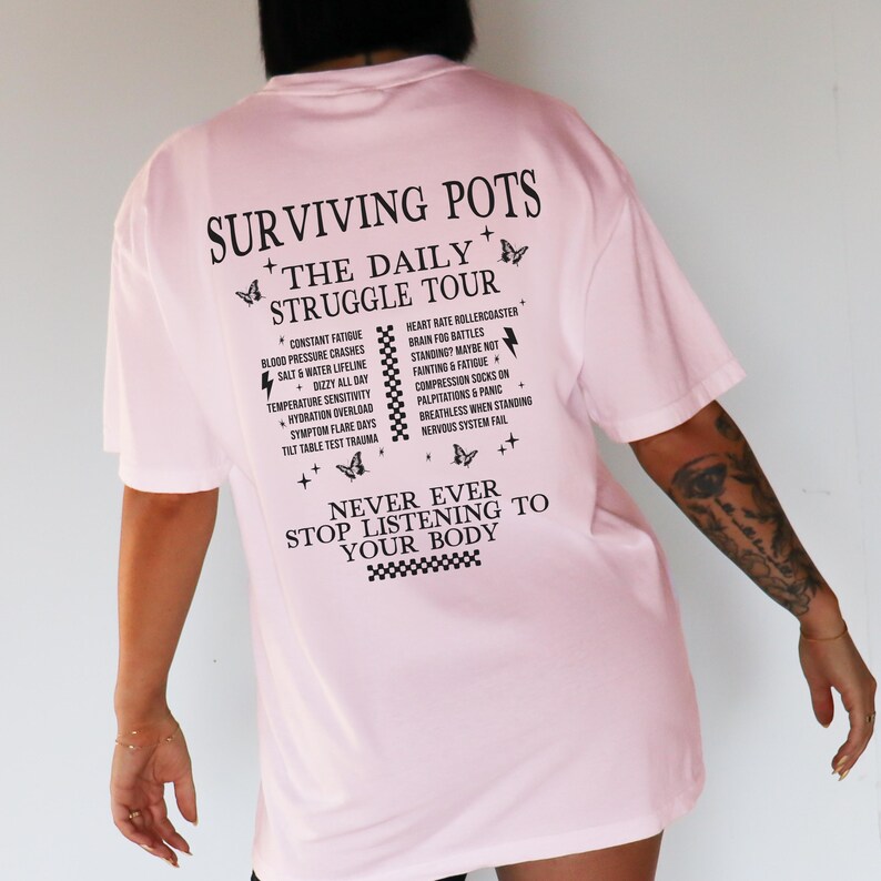 POTS Syndrome Tour Shirt Postural Orthostatic Tachycardia Syndrome ...