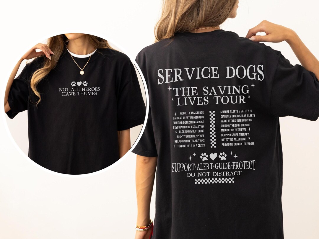 Service Dog Shirt Saving Lives Tour Service Dog Training Gift Medical ...