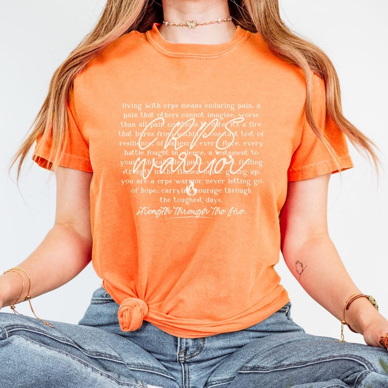 CRPS Warrior Shirt Inspirational Complex Regional Pain Syndrome Orange ...