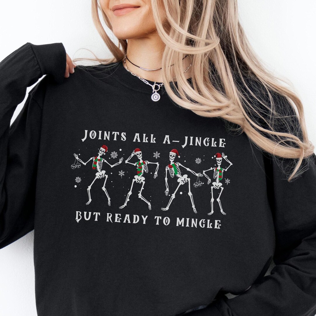 Joints All A Jingle Chronic Illness Christmas Long Sleeve Shirt Joint ...
