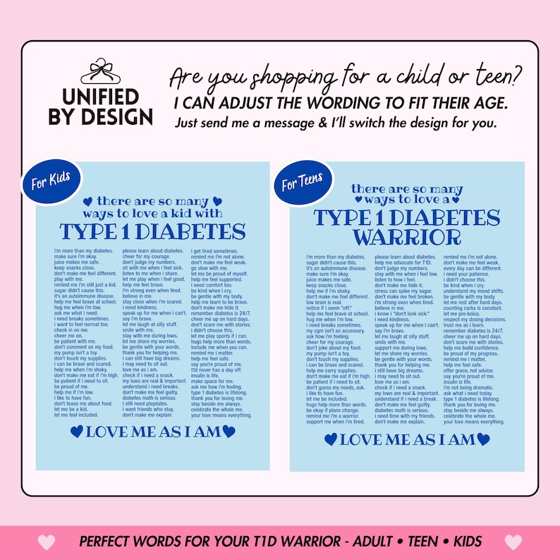 Ways to Love A Type 1 Diabetes Warrior Shirt Cute Diaversary Gift T1D ...