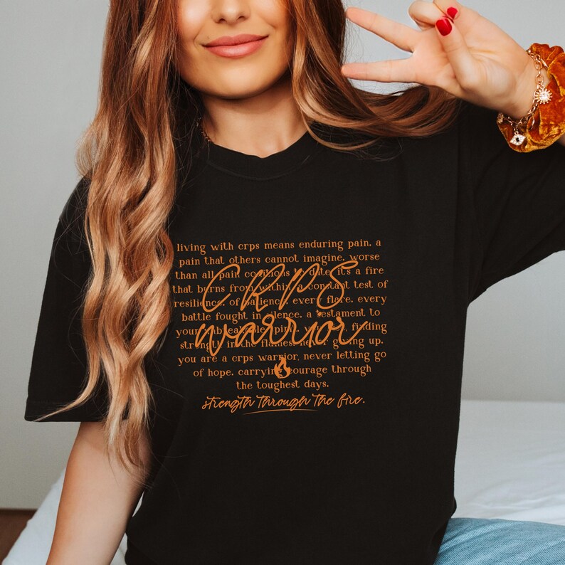 CRPS Warrior Shirt Inspirational Complex Regional Pain Syndrome Orange ...