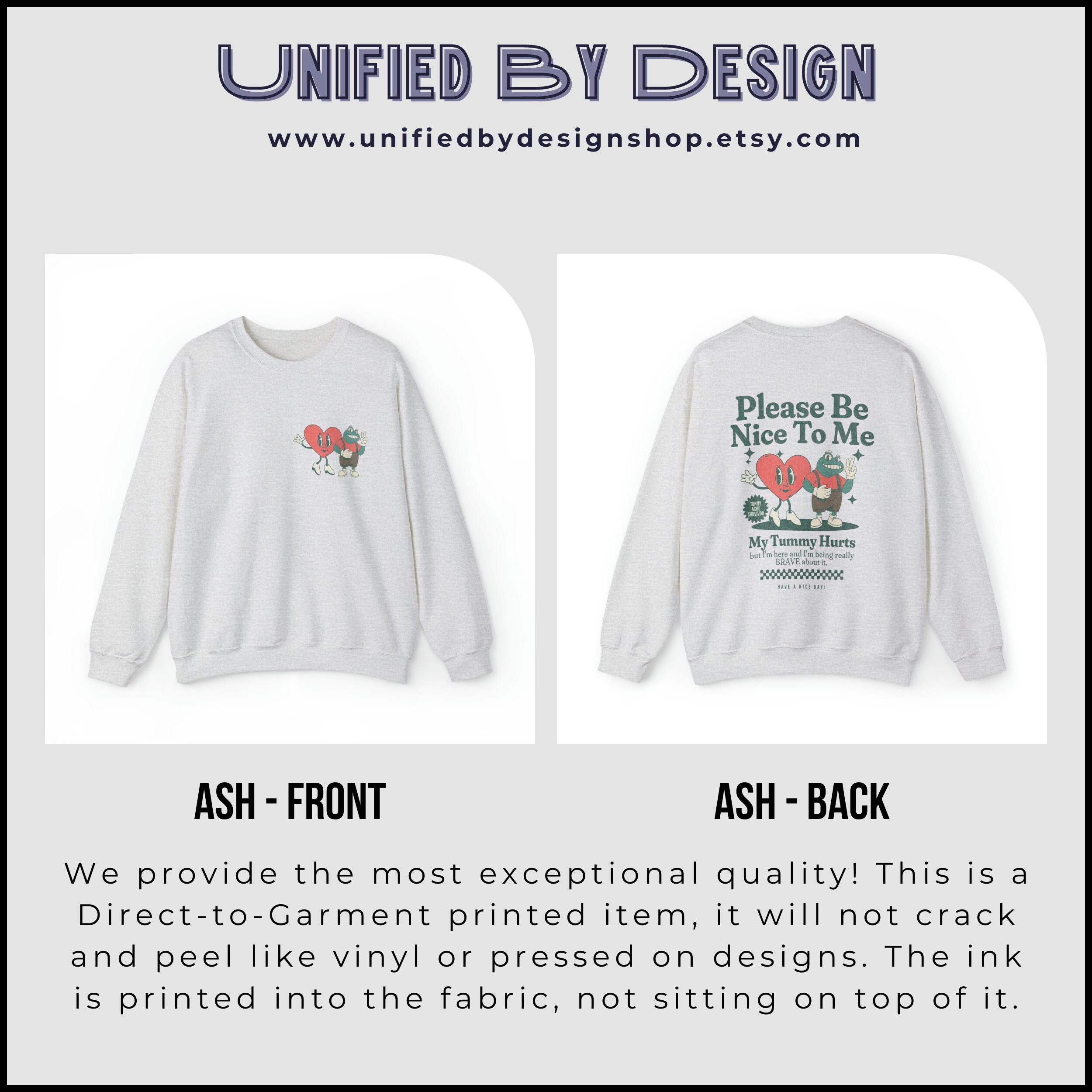 My Tummy Hurt Sweatshirt Tummy Hurt Crewneck Tummy Hurt but Brave Frog ...