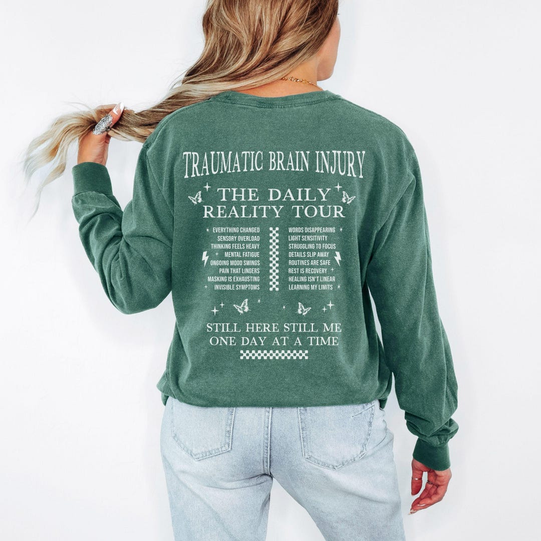 TBI Awareness Shirt Traumatic Brain Injury Long Sleeve Tshirt ...