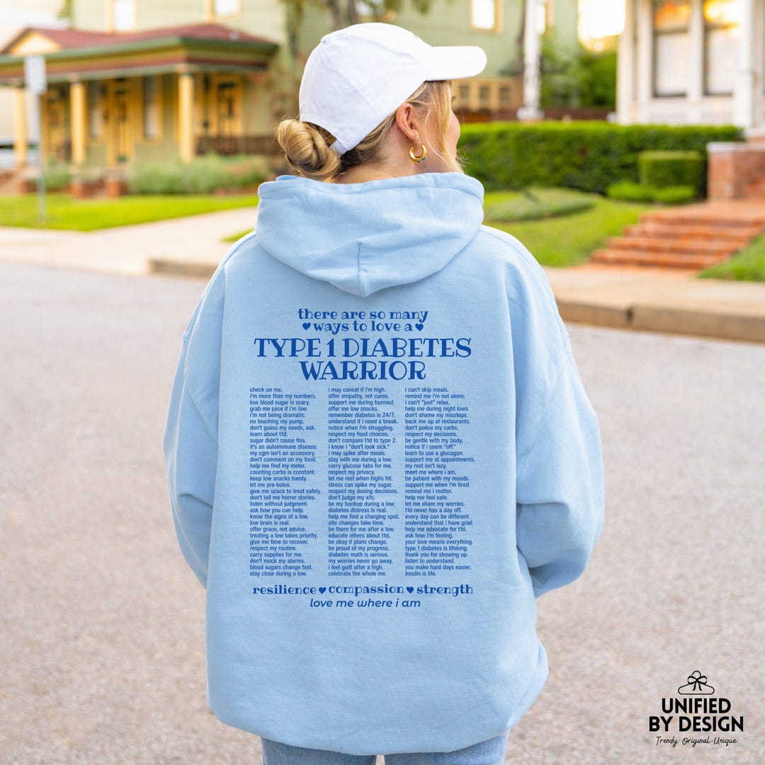 Ways to Love A Type 1 Diabetes Warrior Hoodie Cute Diaversary Gift T1D ...