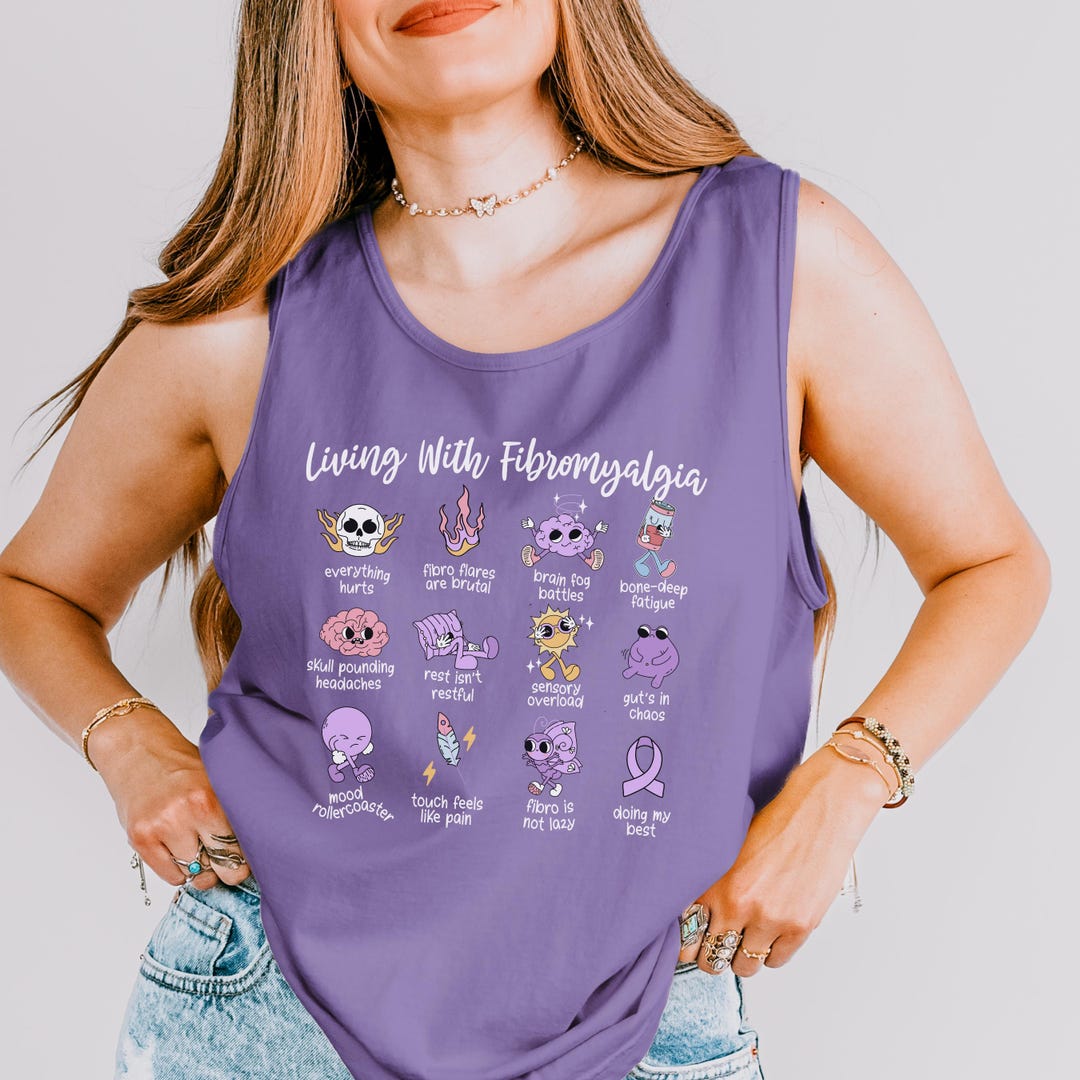 Living With Fibromyalgia Tank Top - Fibromyalgia Shirt, Fibromyalgia ...